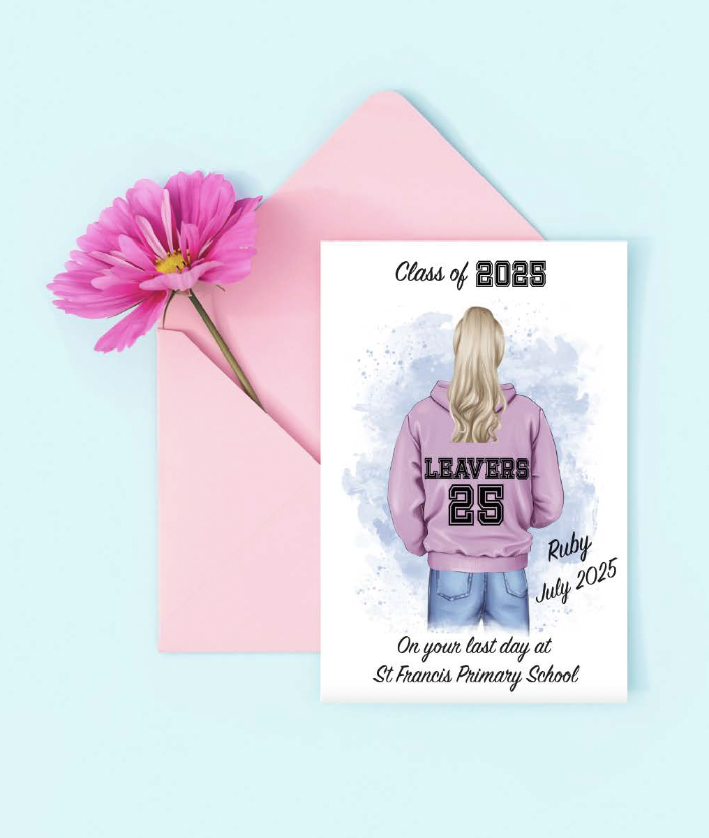 Personalised Female Leavers 2025 Primary School Card - Ruby's Boutique